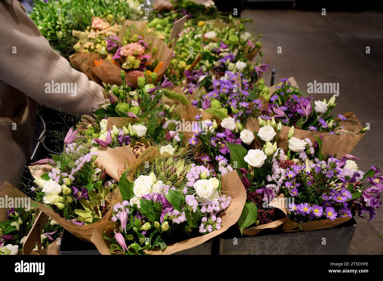 Copenhagen, Denmark /24 October. 2023/. Flower bouquets in danish ...