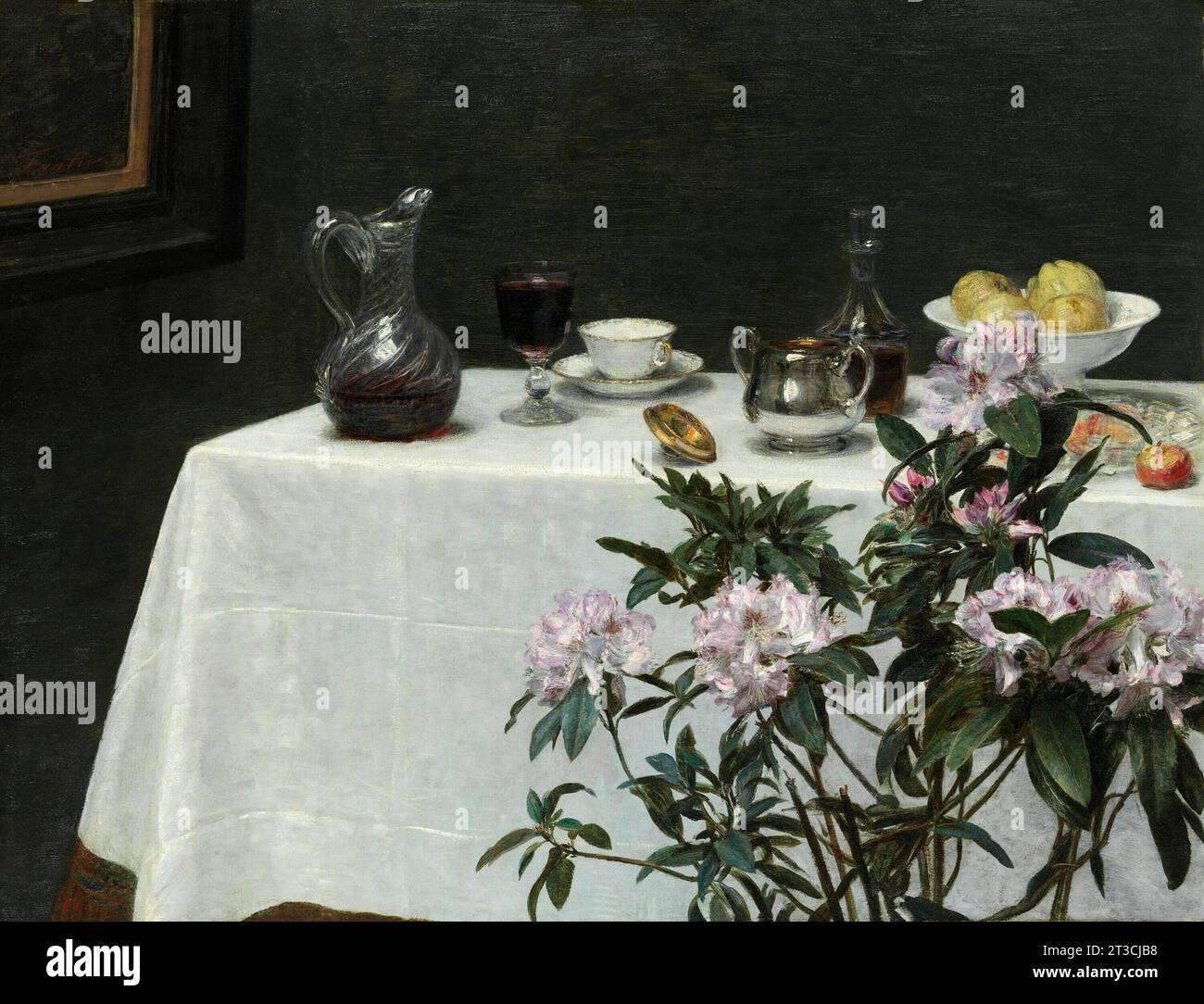 Still Life: Corner of a Table. Henri Fantin-Latour. 1873 Stock Photo - Alamy