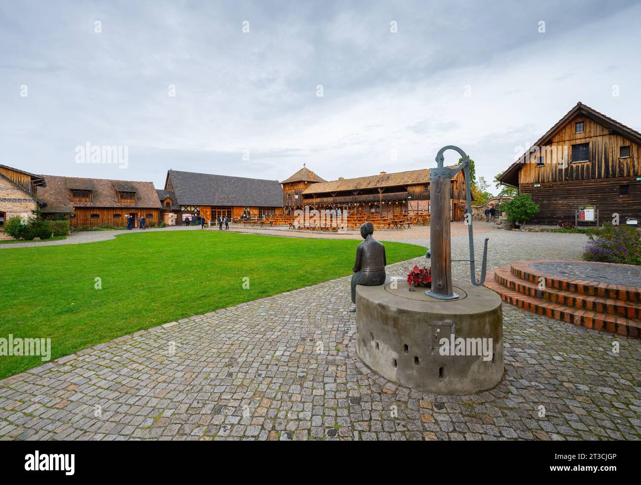 Hoyerswerda, Germany. 24th Oct, 2023. View into the area of the Krabat ...