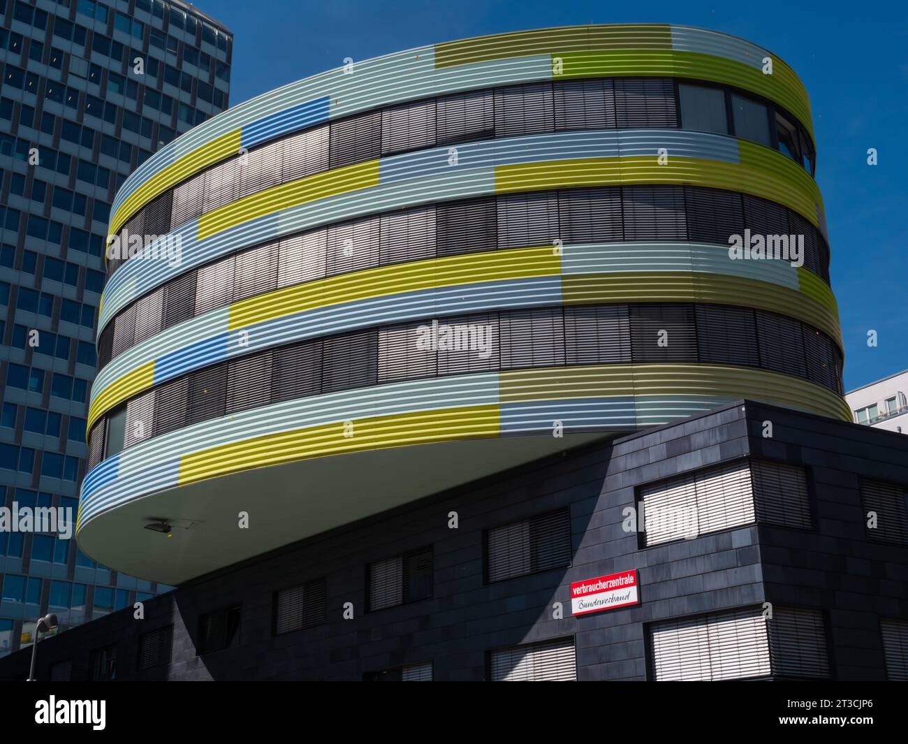 The futuristic building with the headquarters of the federation of hi ...