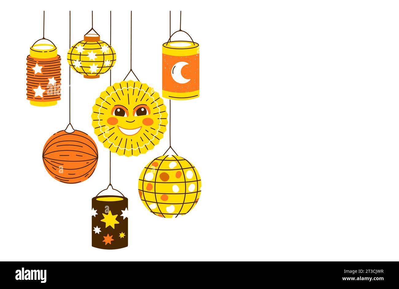 Vector Lanterns composition for saint martin day traditional in Germany ...