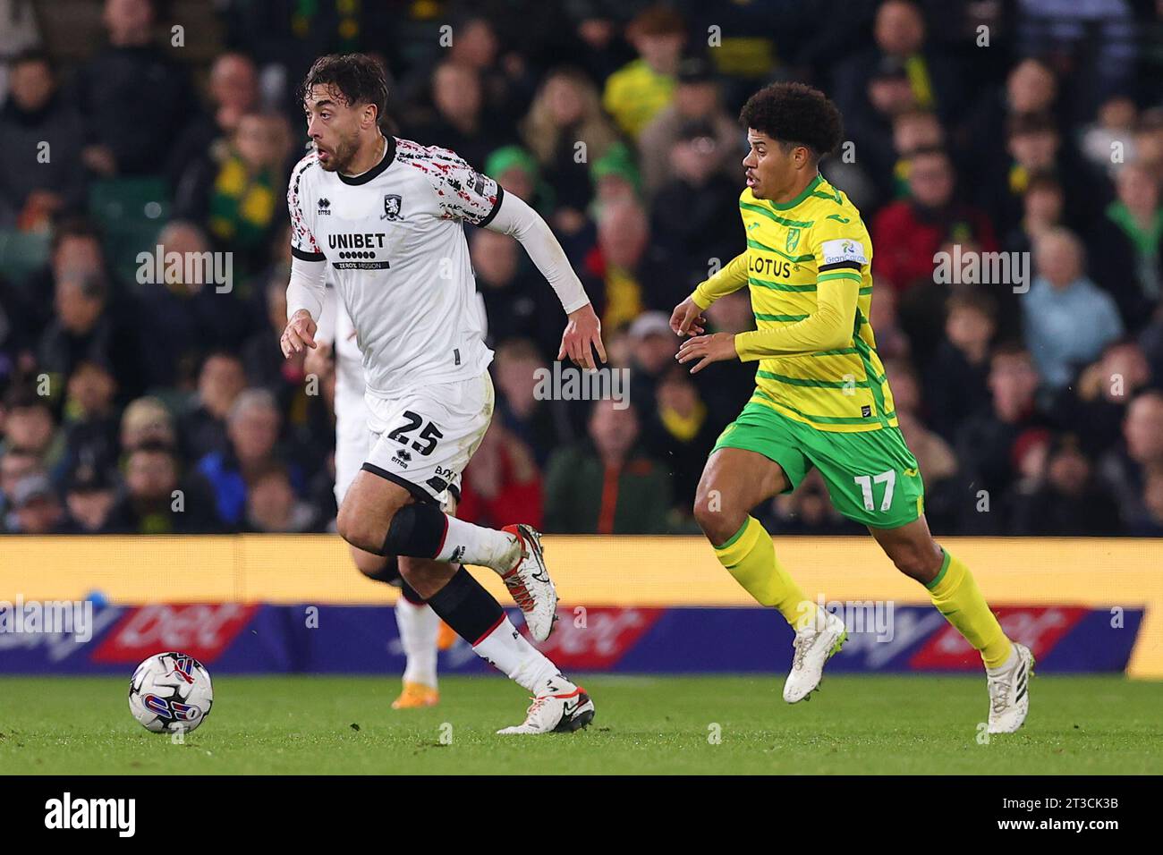 Matt Crooks of Middlesbrough looks for options under pressure from ...