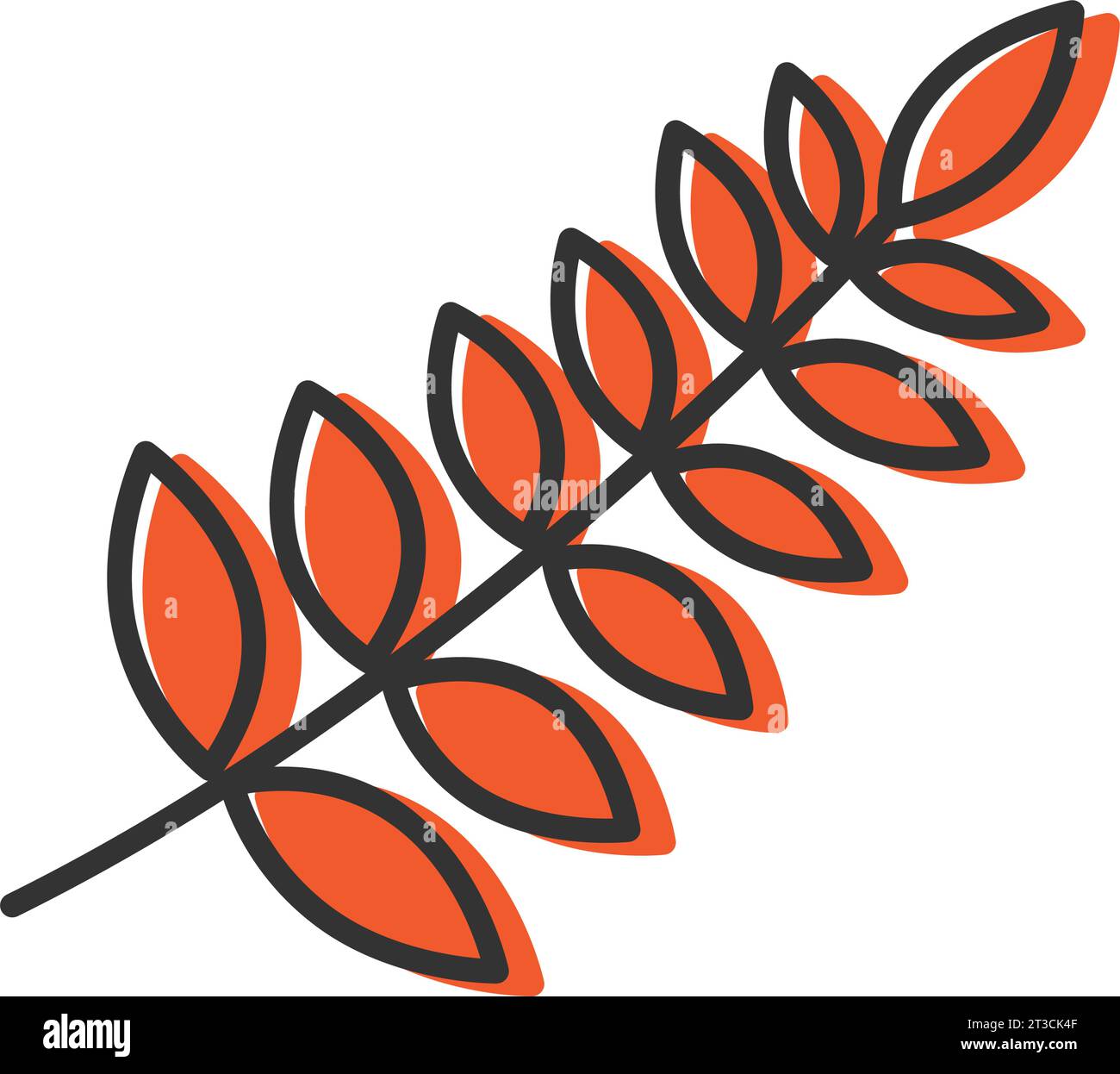 Isolated colored autumn leaf icon Flat style Vector Stock Vector Image ...