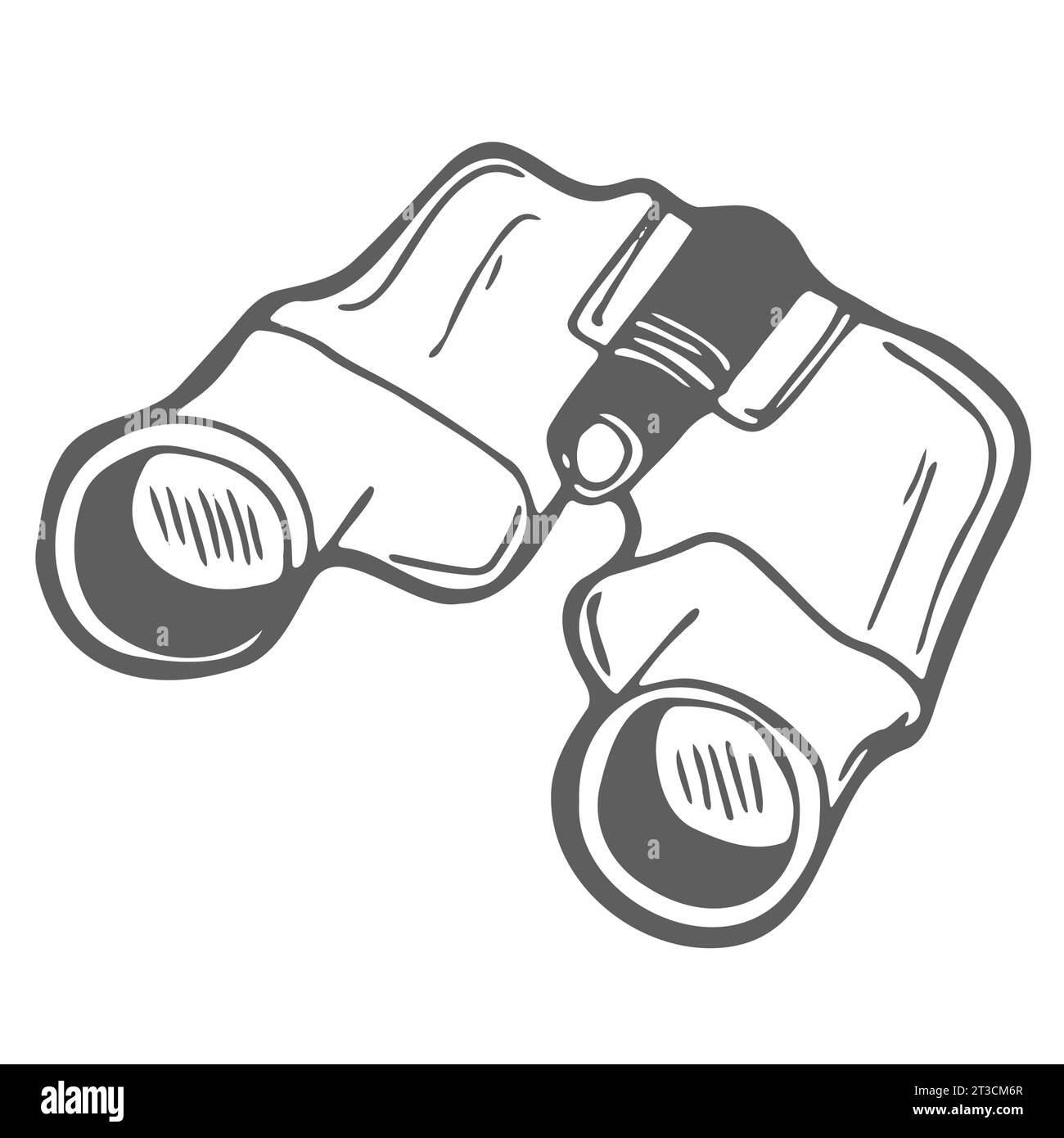 Tourist binoculars isolated on a white backgroun.long-range vision ...