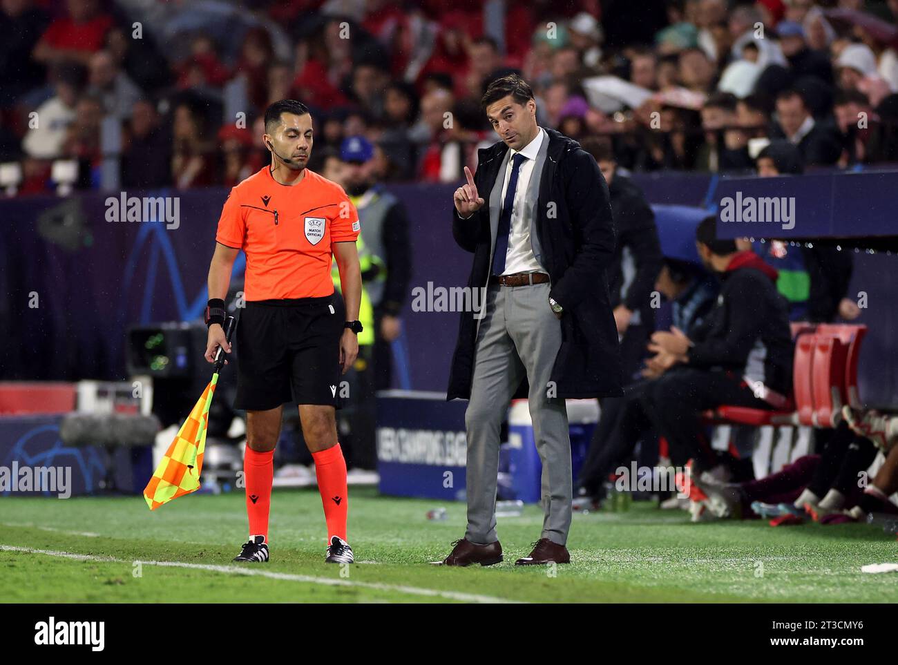 Sevilla manager Diego Alonso during the UEFA Champions League group B ...