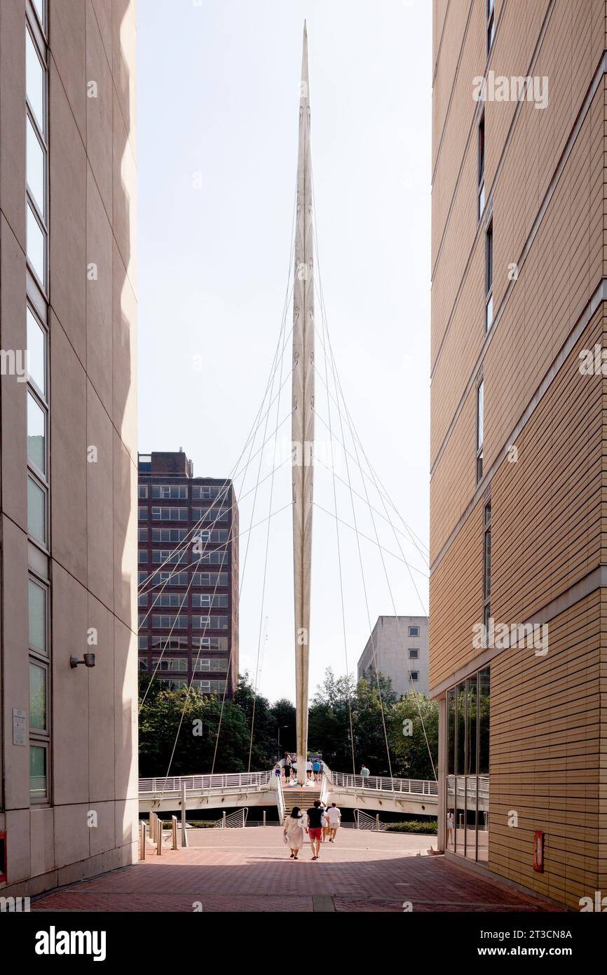 Trinity Bridge footbridge crossing the River Irwell between Salford and ...