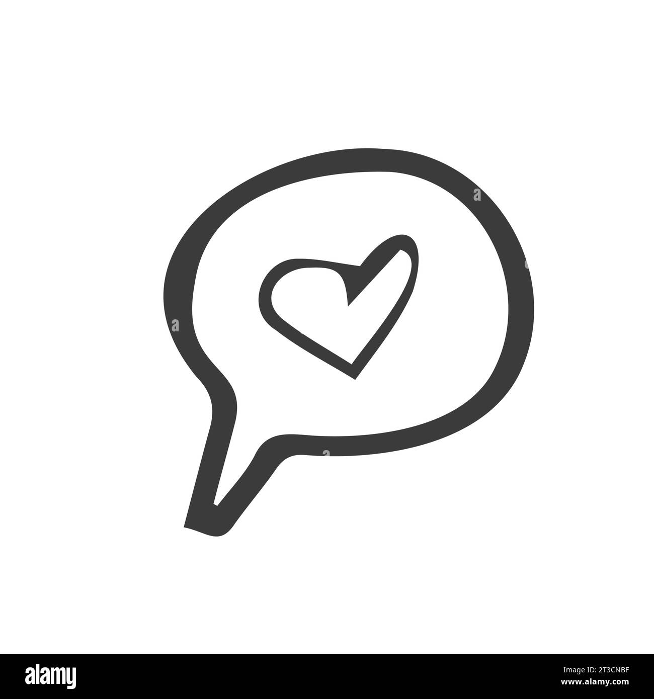 Speech bubbles with different phrases. with heart Colorful vector set of dialog windows Stock ...