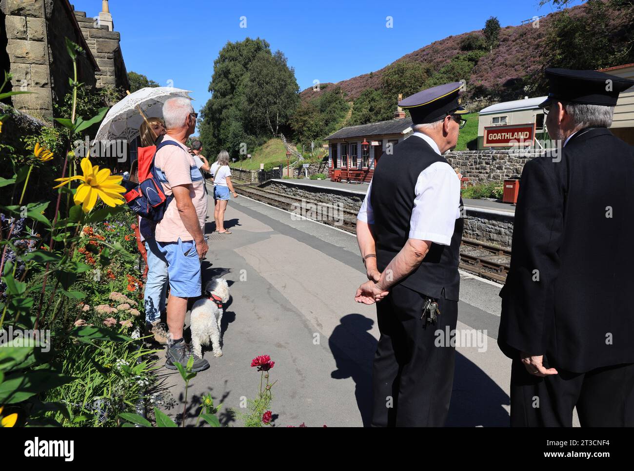 Pretty Goathland station on the popular heritage North Yorkshire Moors ...