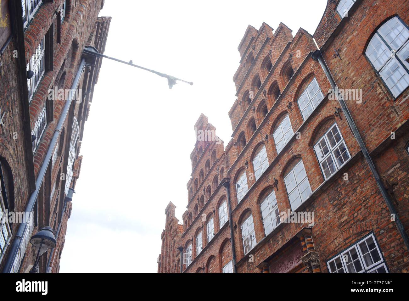 Luebeck, Germany traditional brick facades, historical buildings of the ...