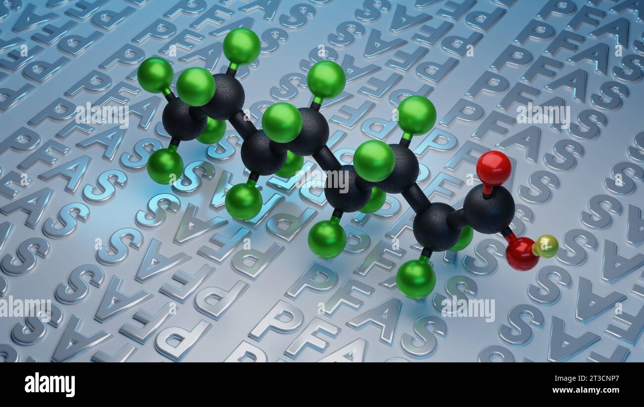PFAS - Per- and poly-fluoroalkyl substances - 3D molecule conformer ...