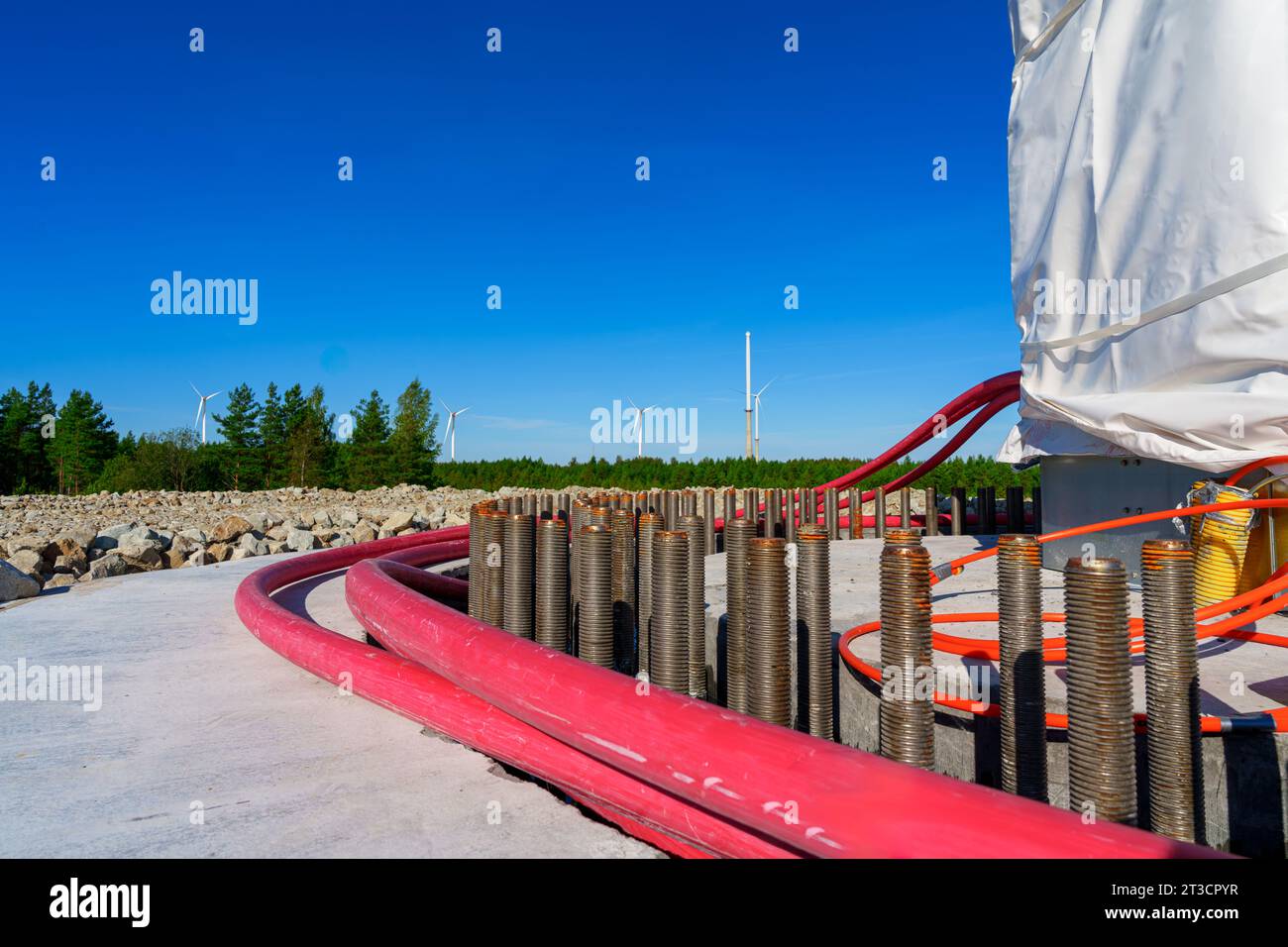 Installing First Heavy Components on Concrete Foundation for Future ...