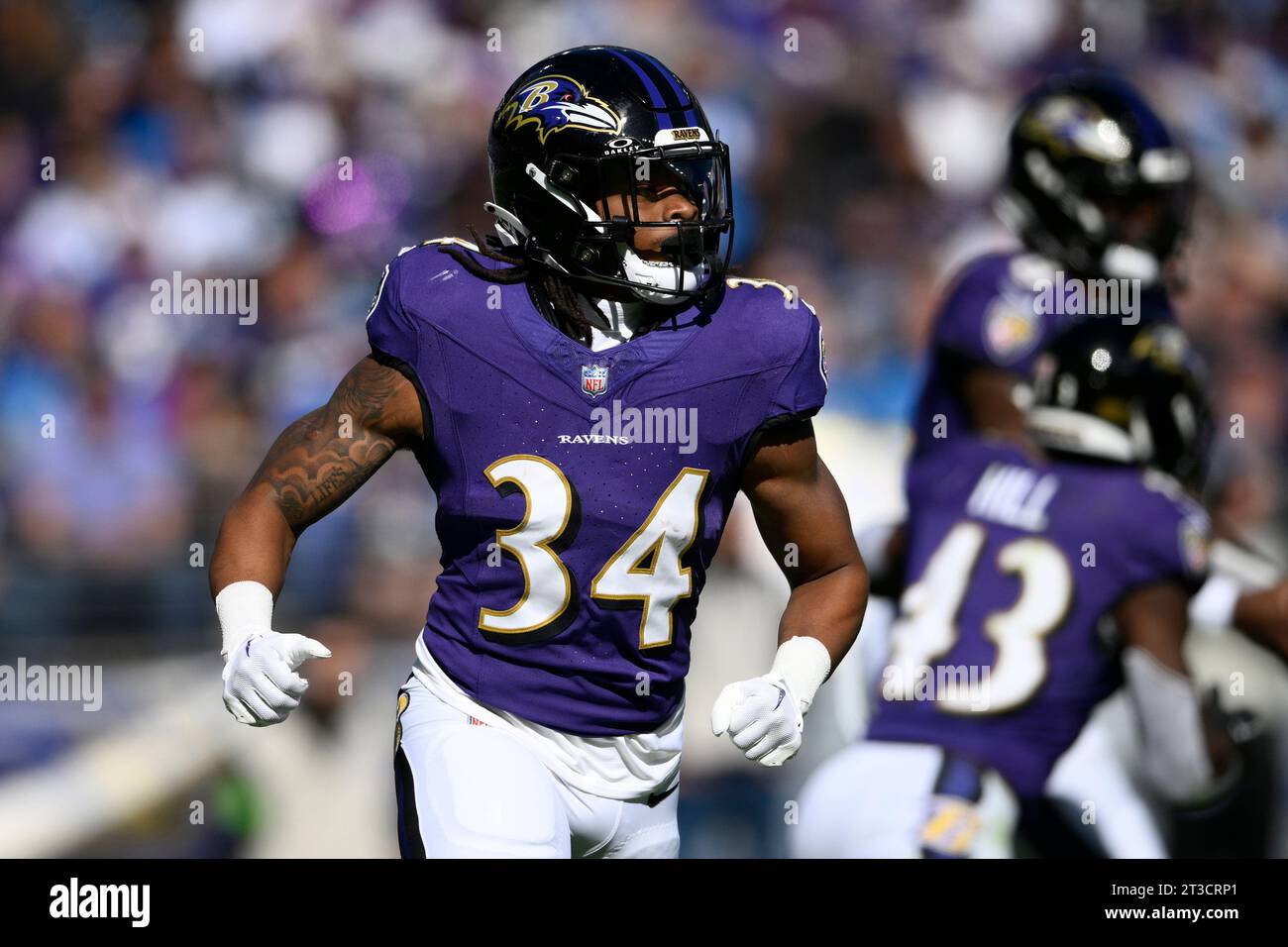 Baltimore Ravens running back Keaton Mitchell (34) in action during the ...