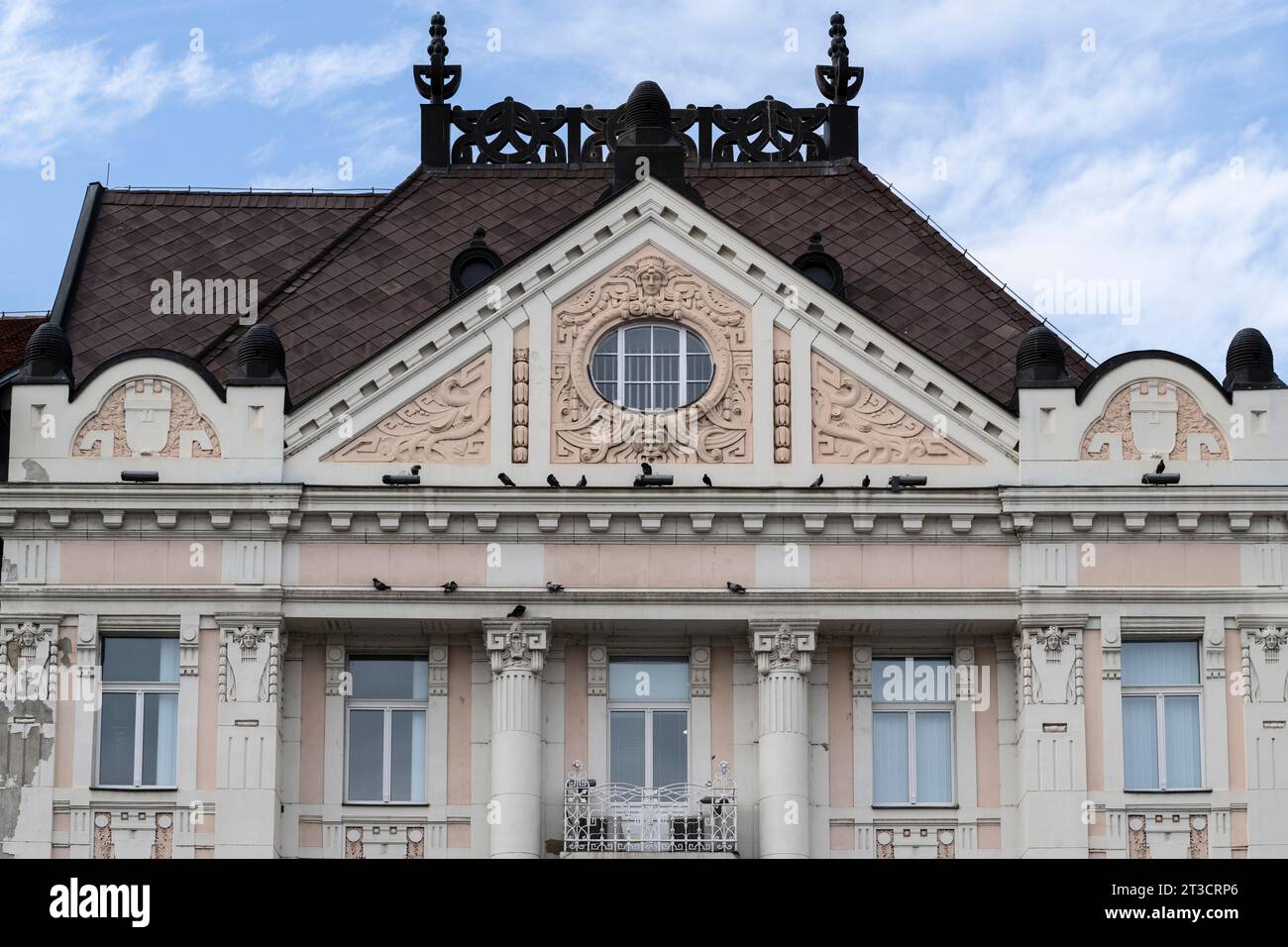 House facades on the main square, Novi Sad, Serbia Stock Photo - Alamy