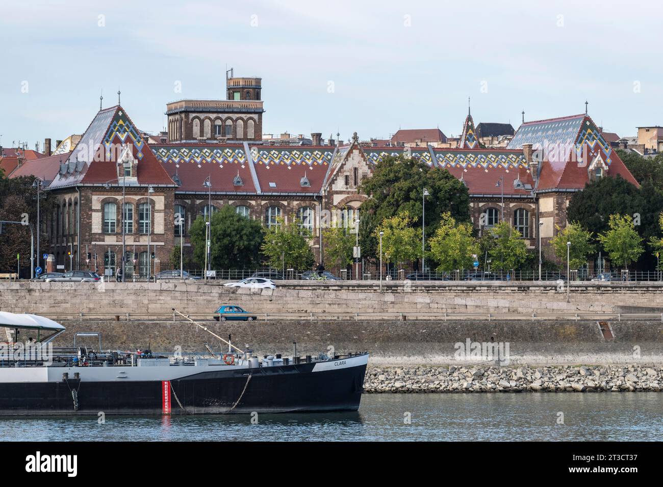 Ship in front of university building, Budapest, Hungary Stock Photo - Alamy