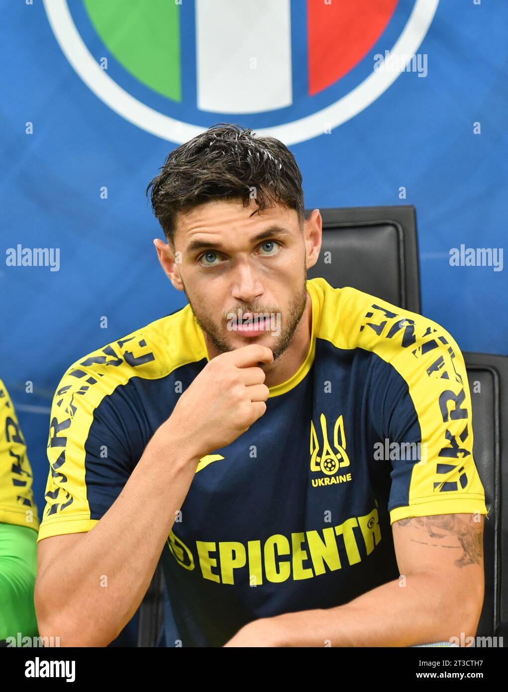 Milan, Italy - September 11, 2023: Ukrainian player Roman Yaremchuk ...