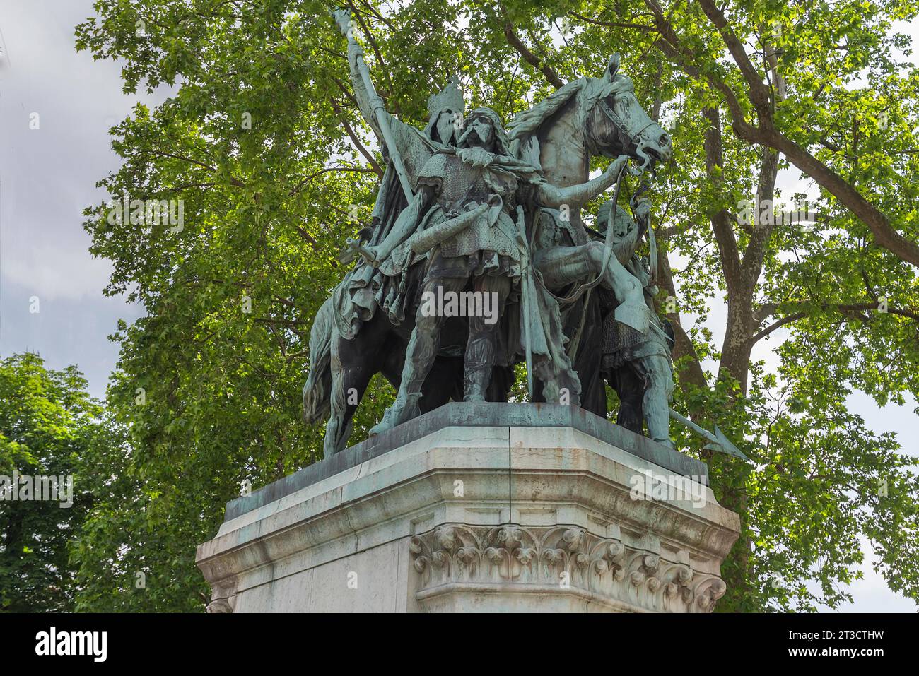 Equestrian statue of Charlemagne and his guards, Place Jean Paul ii ...