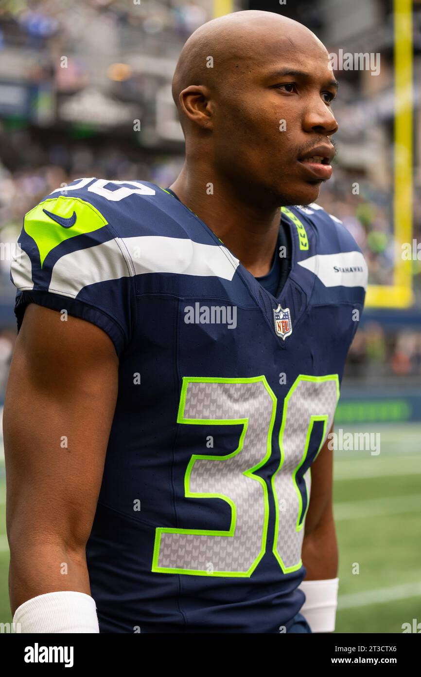 Seattle Seahawks cornerback Michael Jackson (30) looks on before an NFL ...