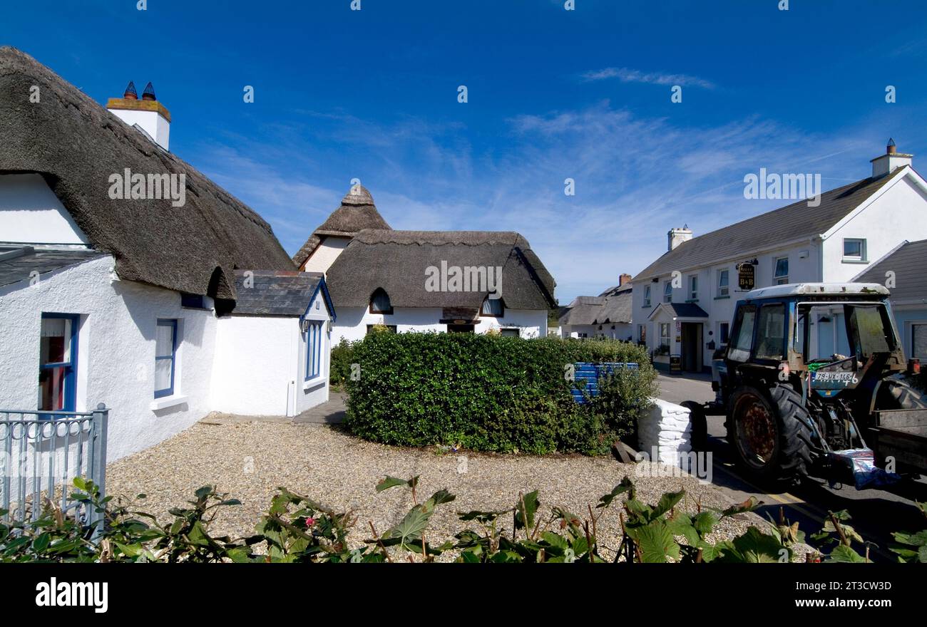 Thatched Cottages at Kilmore Quay ,County Wexford, Ireland Stock Photo ...