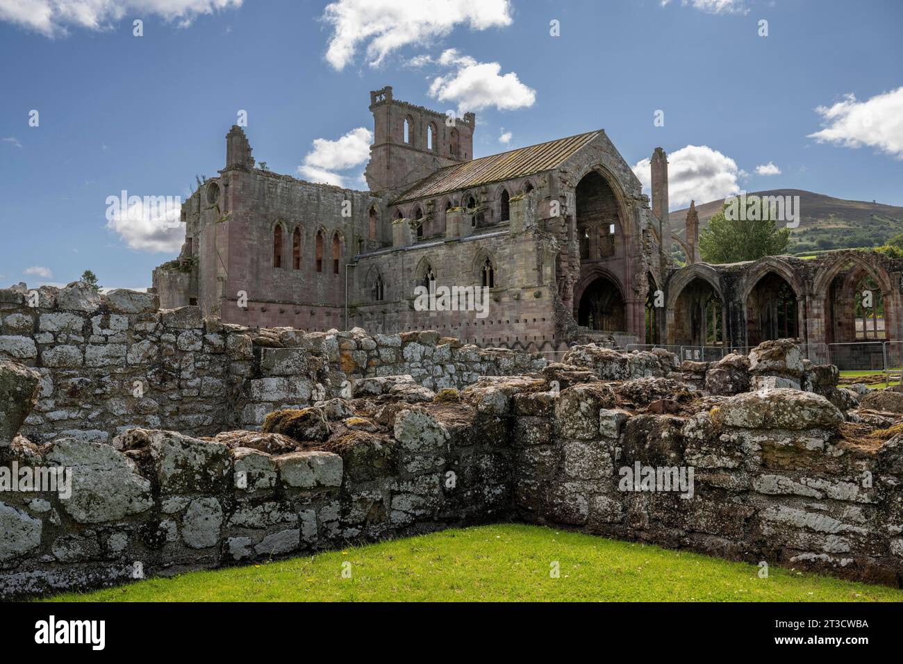 Melrose Abbey Ruin, Melrose, Borders District, Scotland, United Kingdom ...