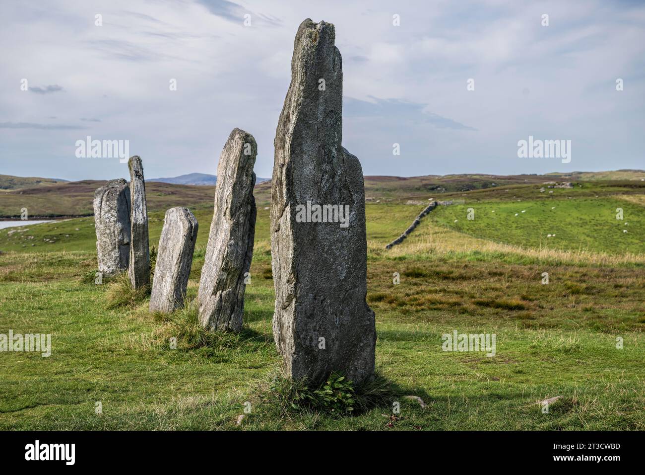 Stone formation of the megalithic culture, site of Callanish 1, near ...