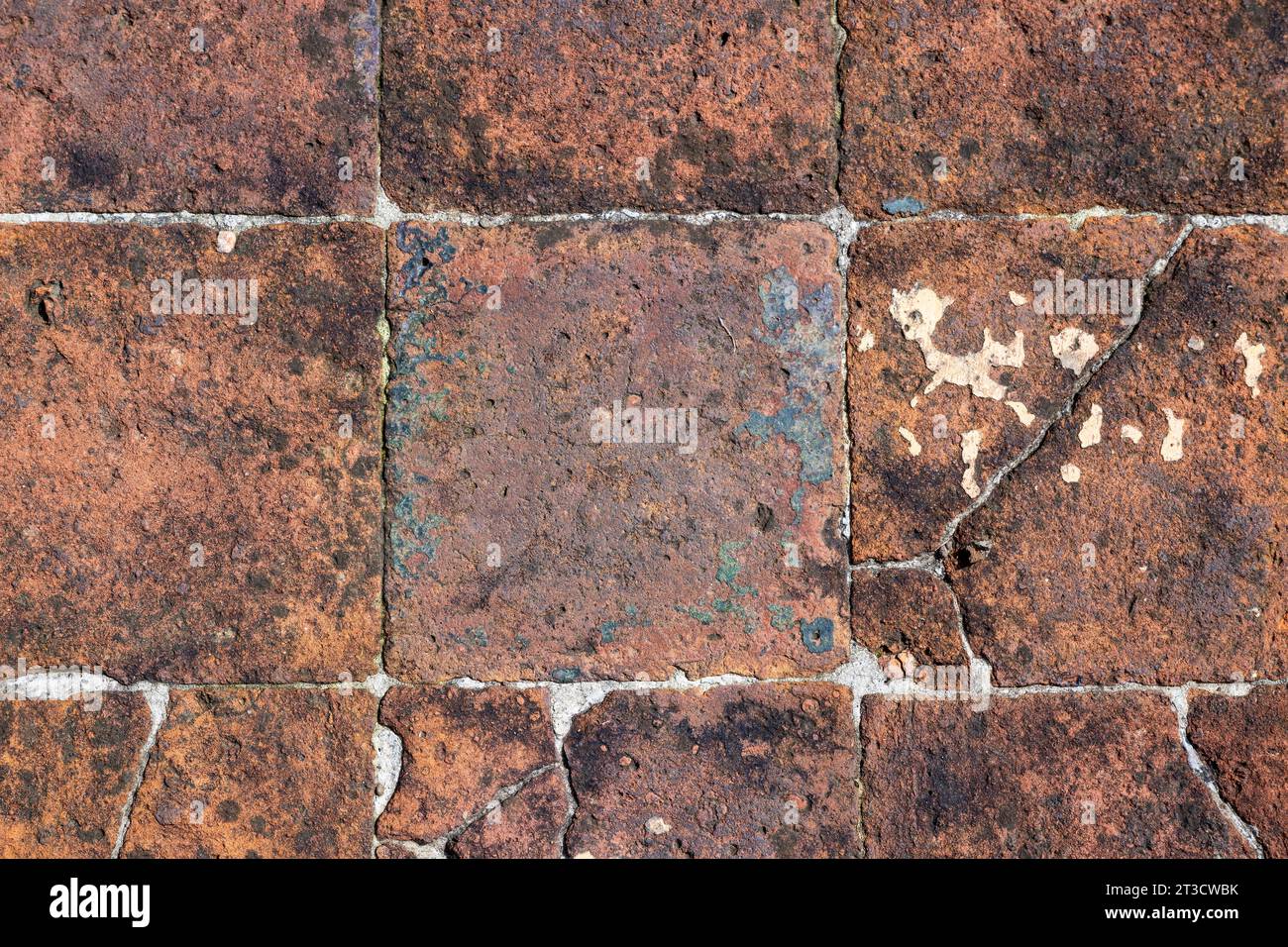Old stone tiles, Melrose Abbey ruins, Melrose, Borders District ...