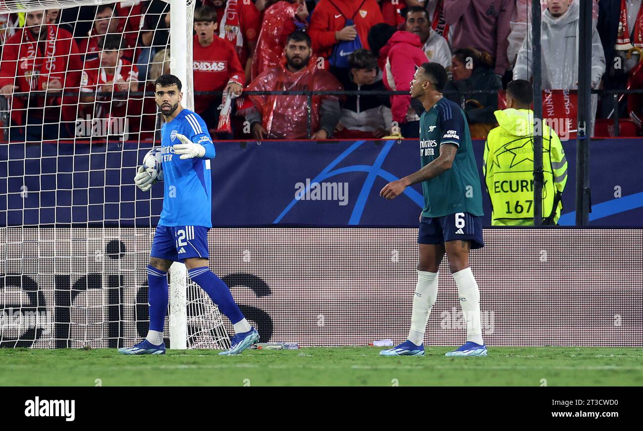 Arsenal goalkeeper David Raya during the UEFA Champions League group B ...