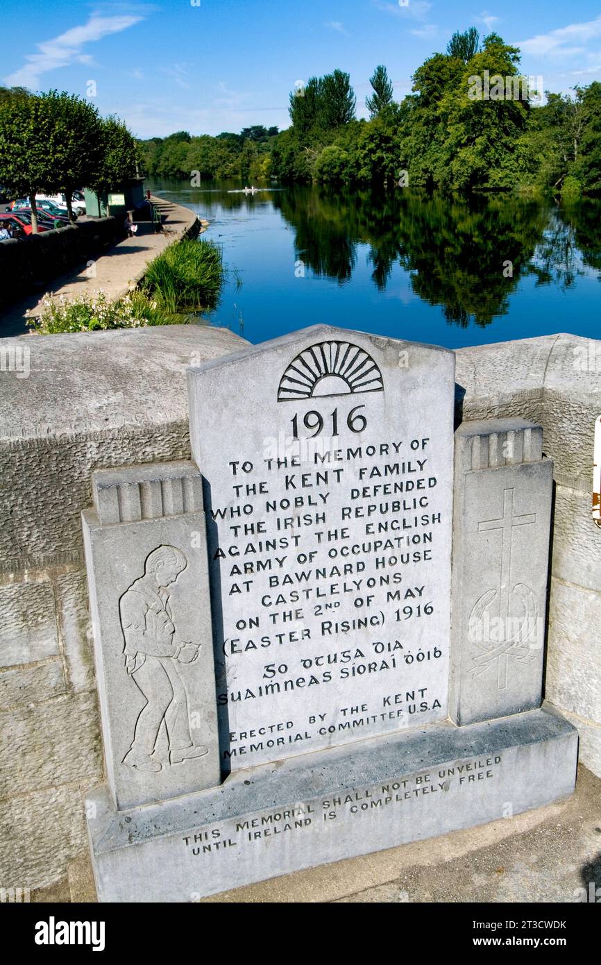 !916 Easter Rising Memorial on the bridge at Fermoy, County Cork Stock ...