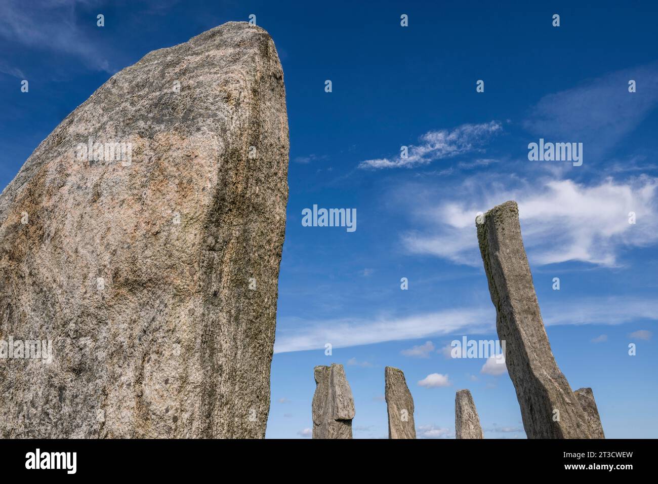 Stone formation of the megalithic culture, site of Callanish 1, near ...