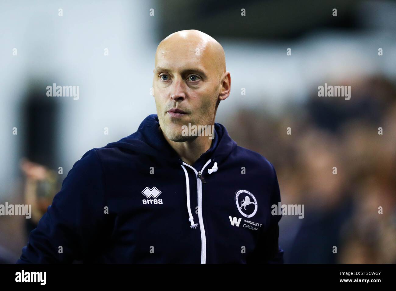 Millwall manager Adam Barrett during the Millwall FC v Blackburn Rovers ...