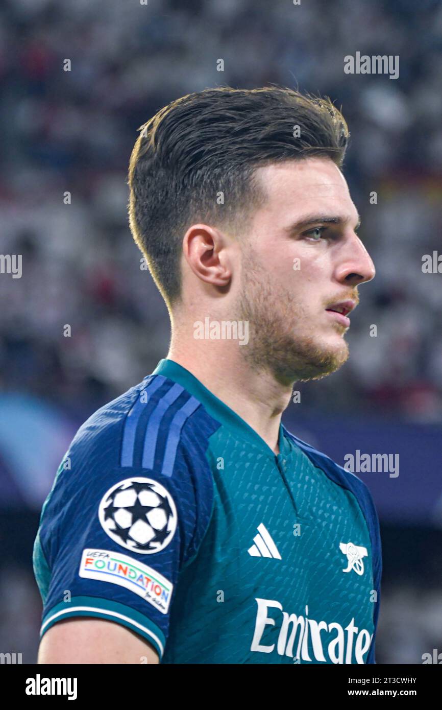 Declan Rice before the UEFA Champions League match Sevilla vs Arsenal ...