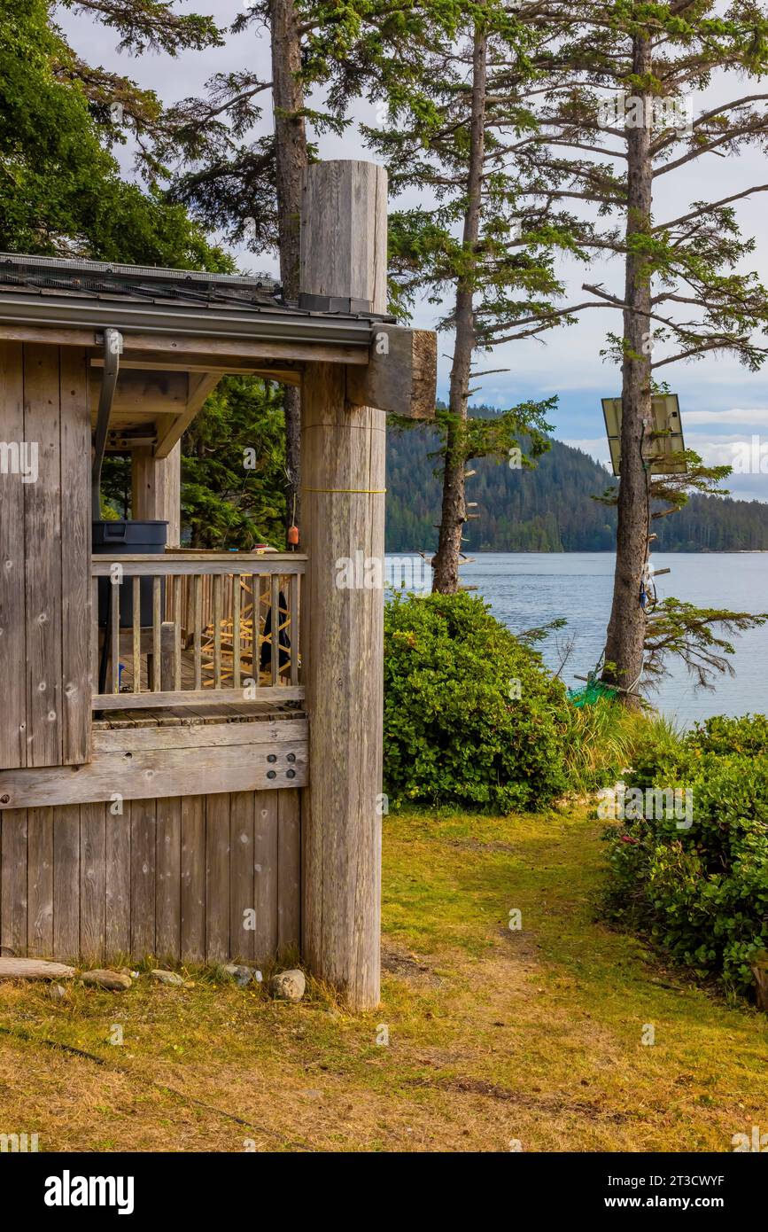 Watchmen quarters on Gandll K'in Gwaay.yaay, aka Hotspring Island), in ...