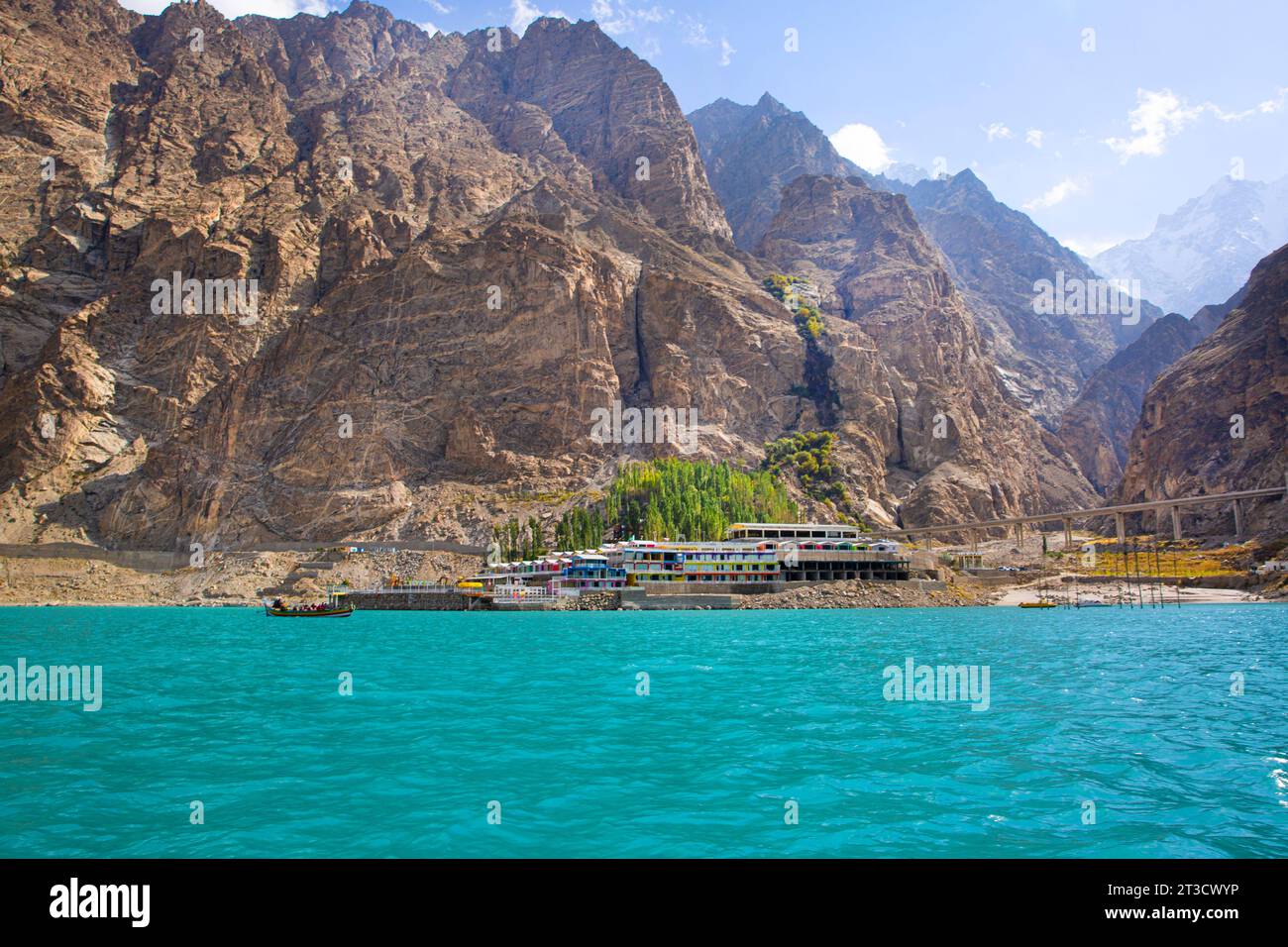 Beautiful turquoise Attabad lake in Upper Hunza, Pakistan Stock Photo ...