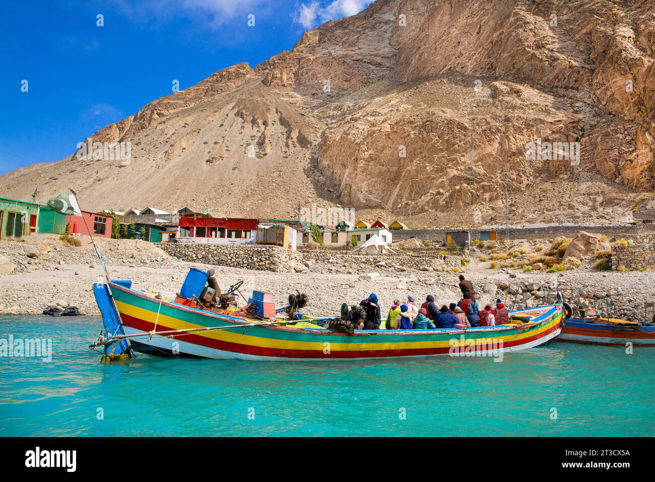 Beautiful turquoise Attabad lake in Upper Hunza, Pakistan Stock Photo ...
