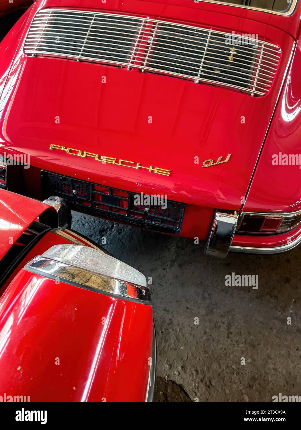 Rear part of classic car Porsche 911 2, 0 year of construction 1965 ...