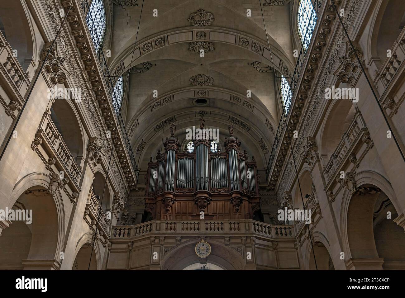 Organ loft in the Saint Paul Saint Louis Church, built 1627 to 1641 ...