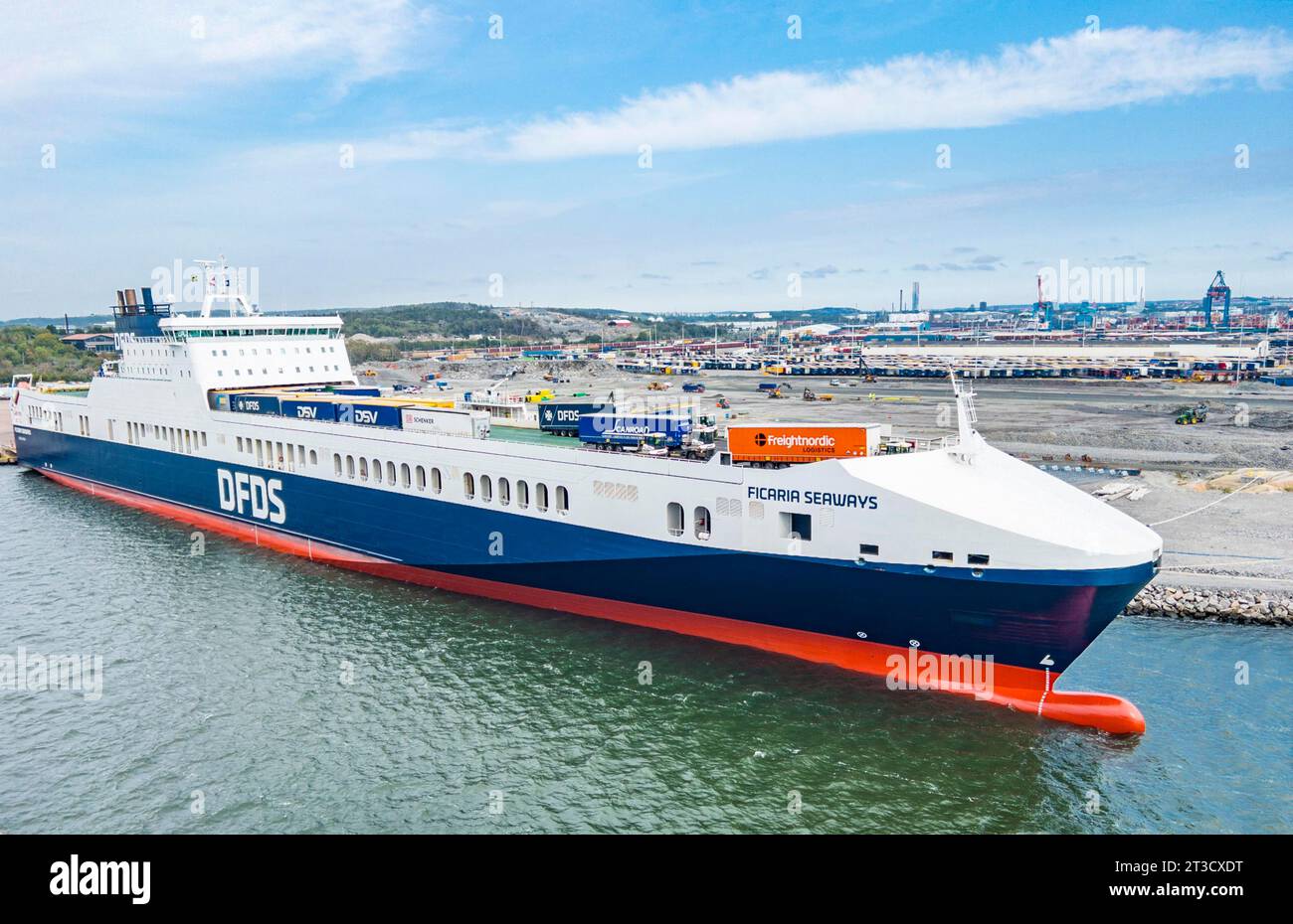 Ferry Ficaria Seaways, Ferry Port, Arendal, Gothenburg Stock Photo - Alamy