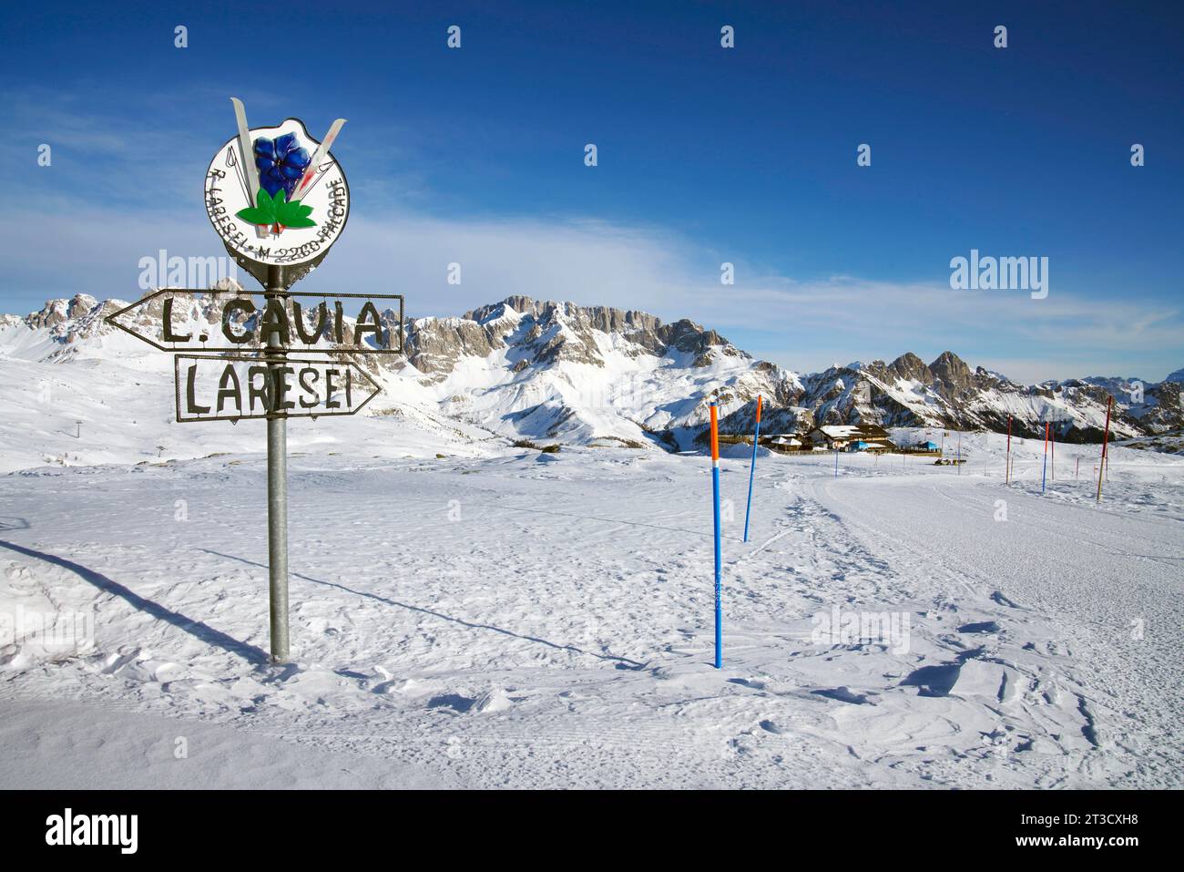 Ski area Passo San Pellegrino-Falcade, Tre Valli, Pala Group, Dolomite ...