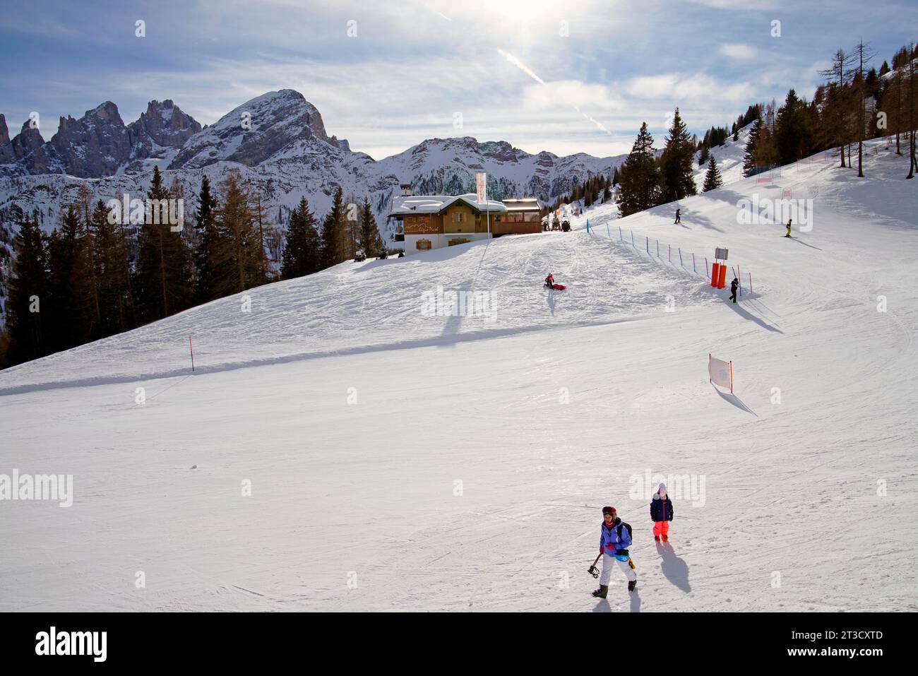 Ski area Passo San Pellegrino-Falcade, Tre Valli, Pala Group, Dolomite ...