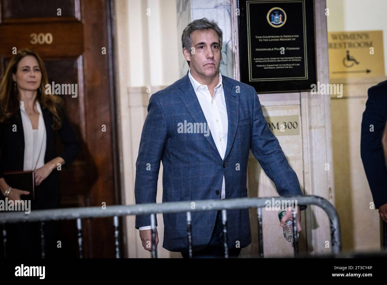 Michael Cohen leaves the civil business fraud trial of former President ...