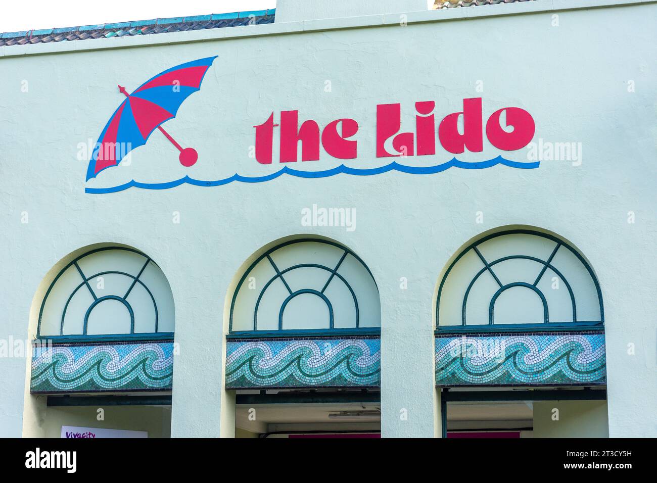 Entrance to Peterborough Lido Outdoor Swimming Pool, Bishop's Road ...