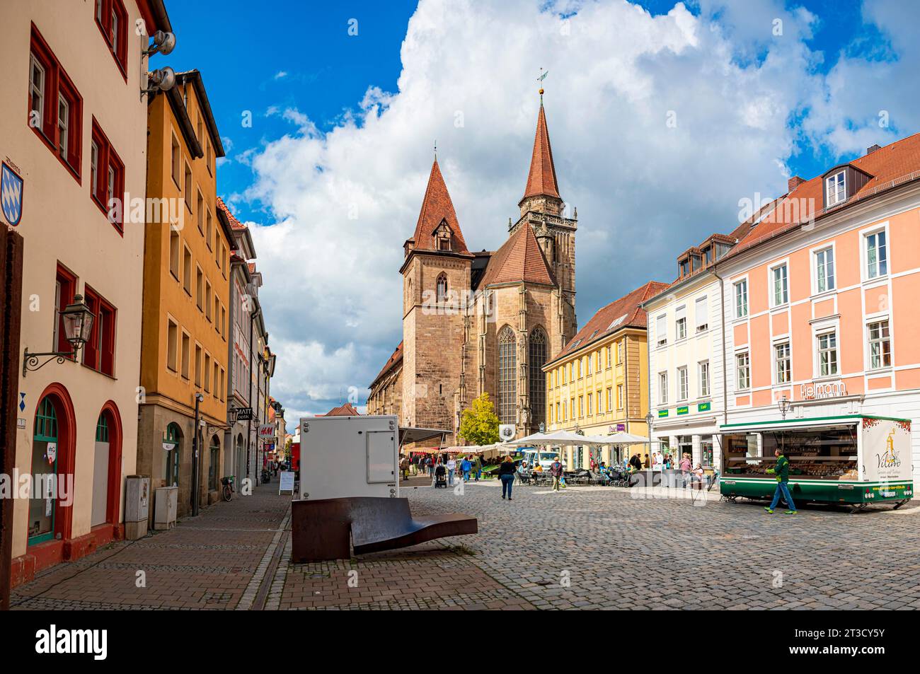 Martin-Luther-Platz in Ansbach, Bavaria, Germany Stock Photo - Alamy