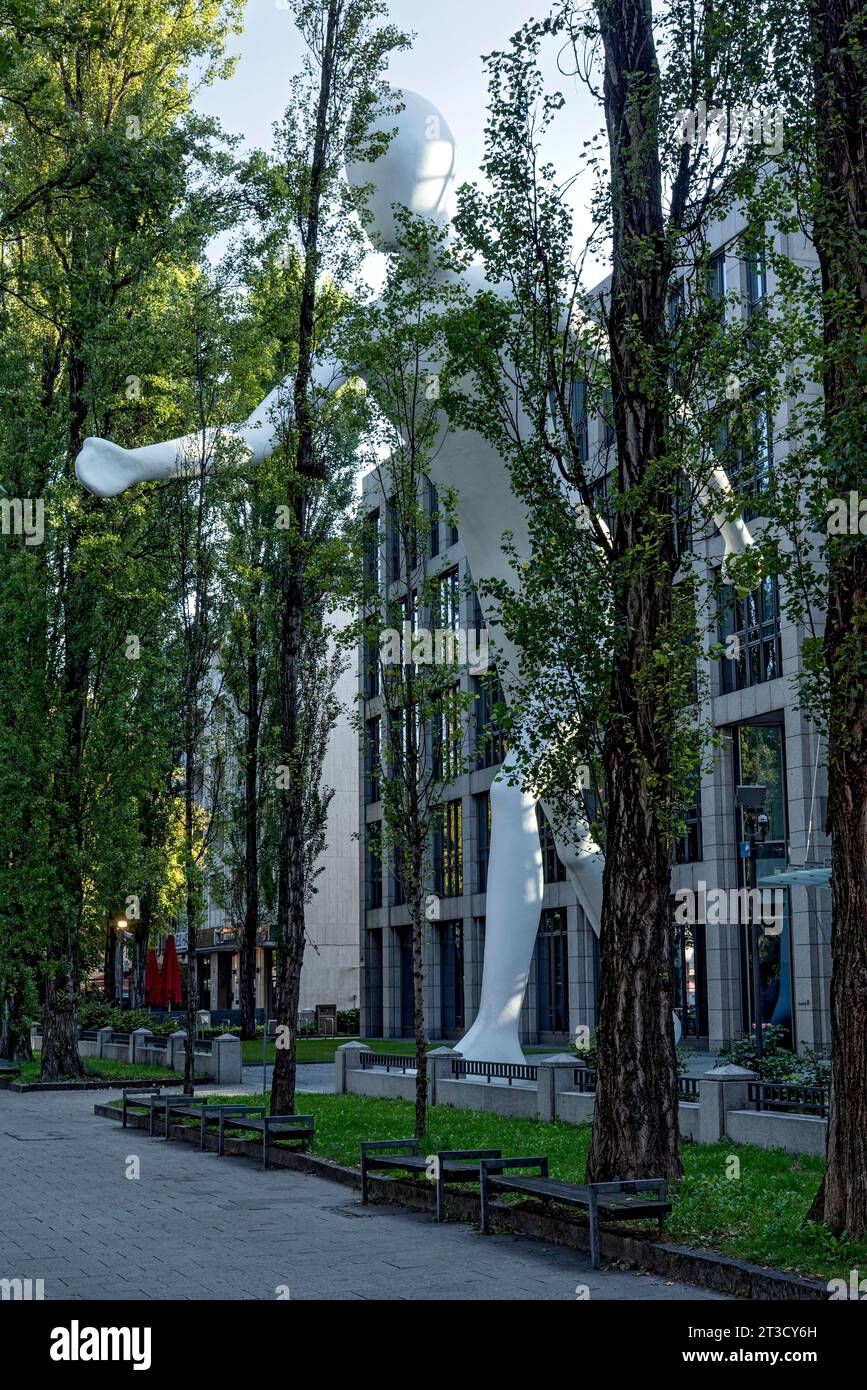 Walking Man, monumental sculpture by Jonathan Borofsky made of steel ...