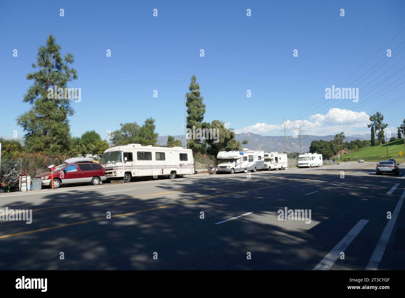 Los Angeles, California, USA 20th October 2023 Homeless RV Encampments ...