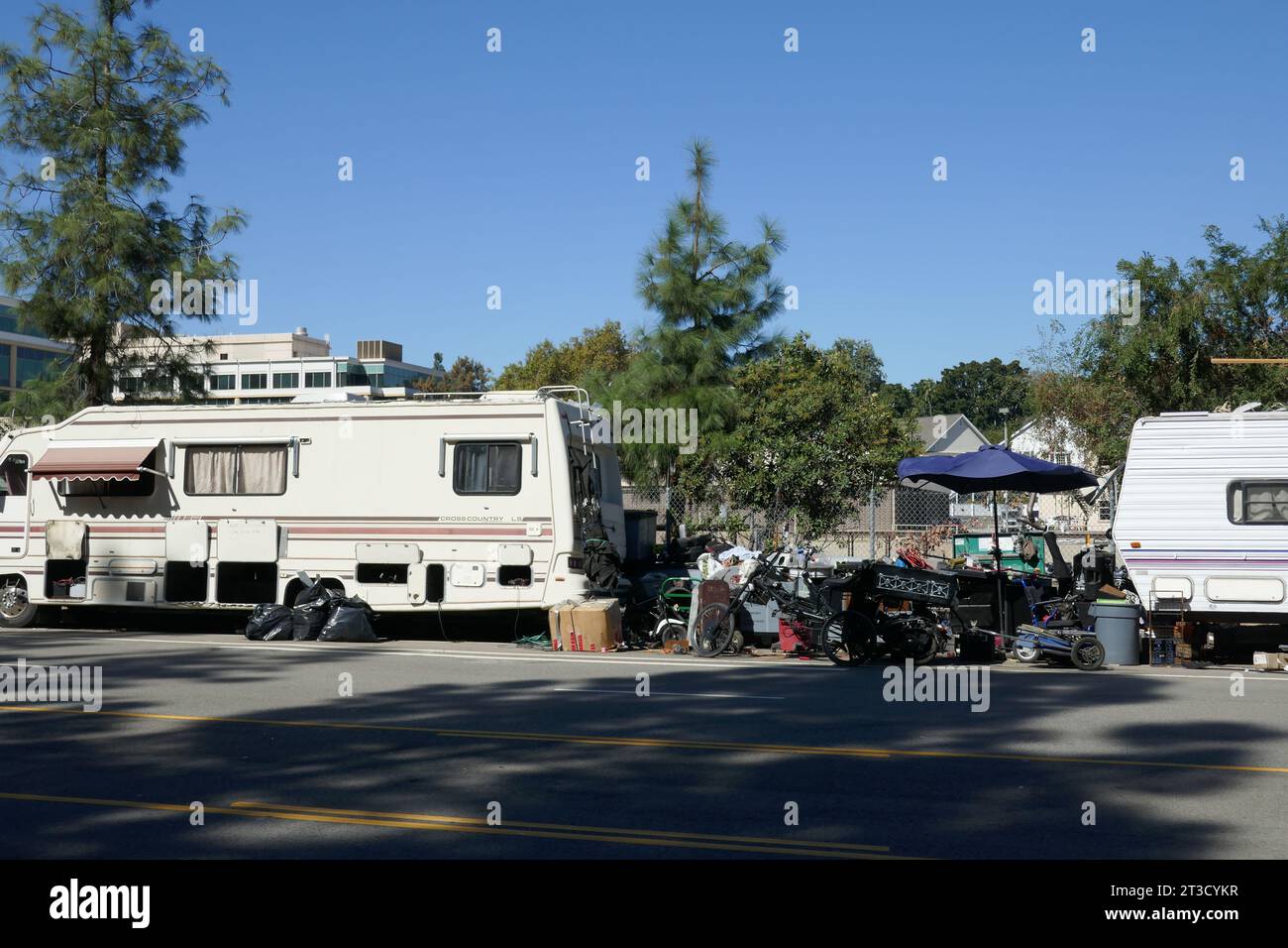 Los Angeles, California, USA 20th October 2023 Homeless RV Encampments ...