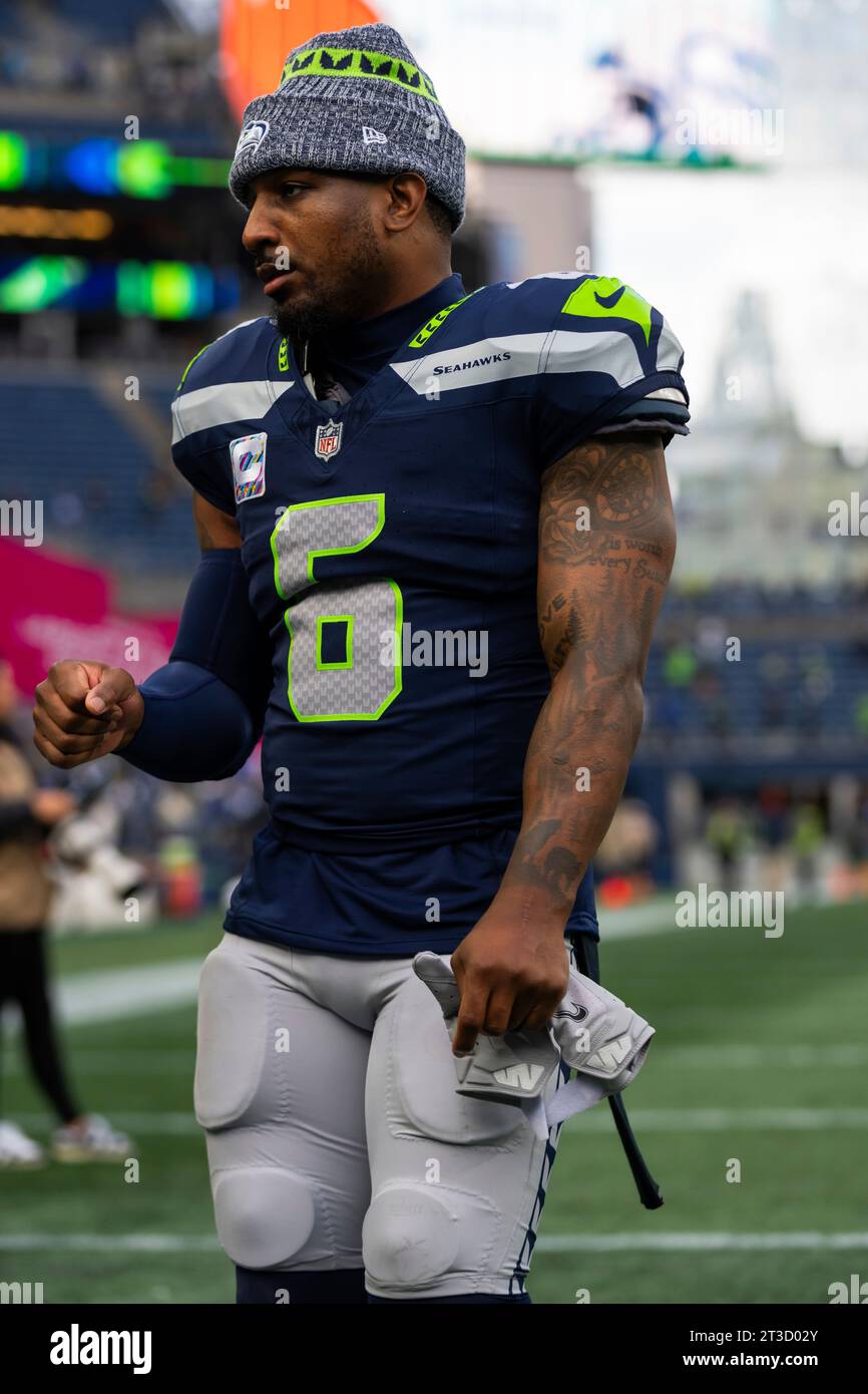 Seattle Seahawks safety Quandre Diggs (6) walks off the field after an ...