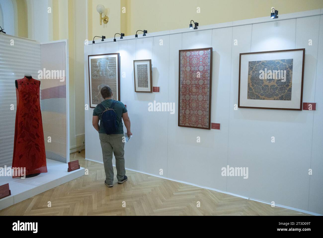 Budapest, Hungary. 24th Oct, 2023. A visitor views an exhibit at the ...