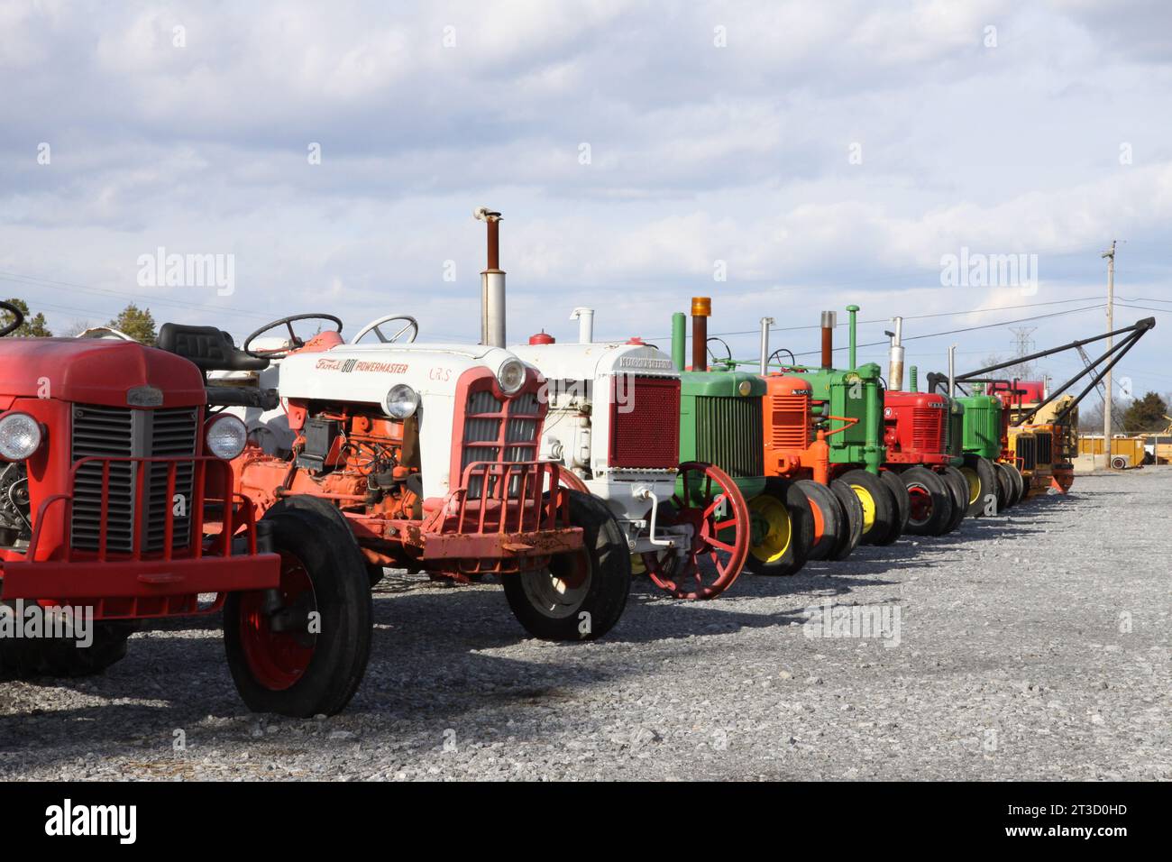 A collection of antique tractors and farming equipment Stock Photo - Alamy