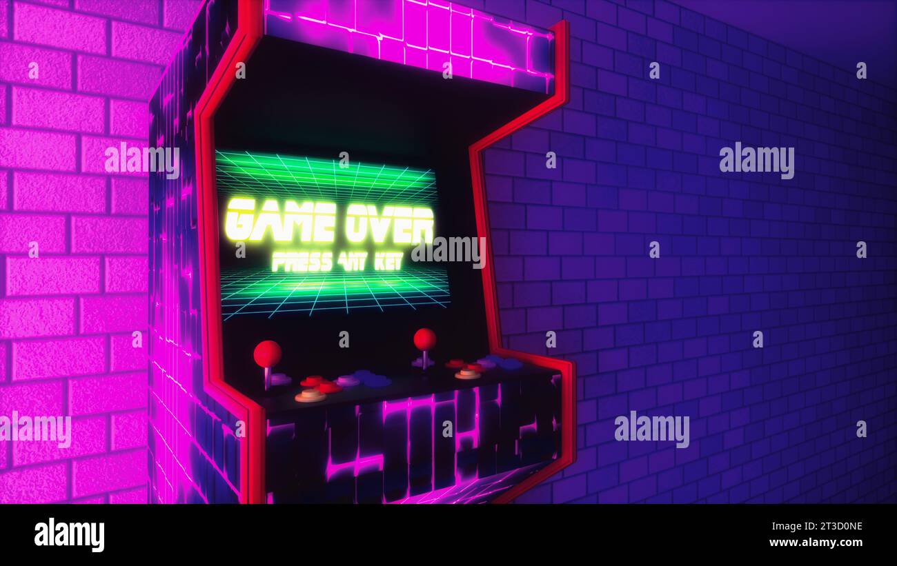 an arcade machine (3d rendering Stock Photo - Alamy