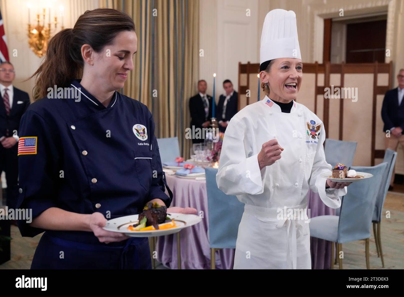 Guest chef Katie Button, chef and co-founder of Curate, holds ...