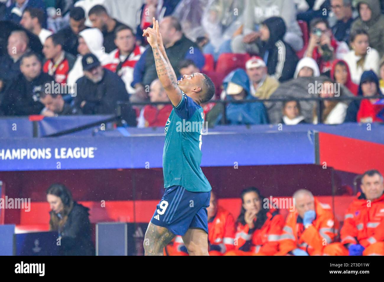 Gabriel Jesus celebrate his goal during the UEFA Champions League match ...